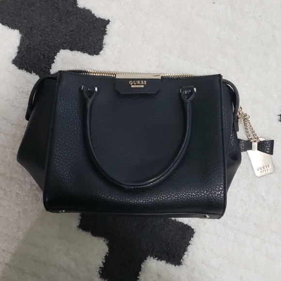 Guess | Bags | Guess Black Leather Handbag | Poshmark